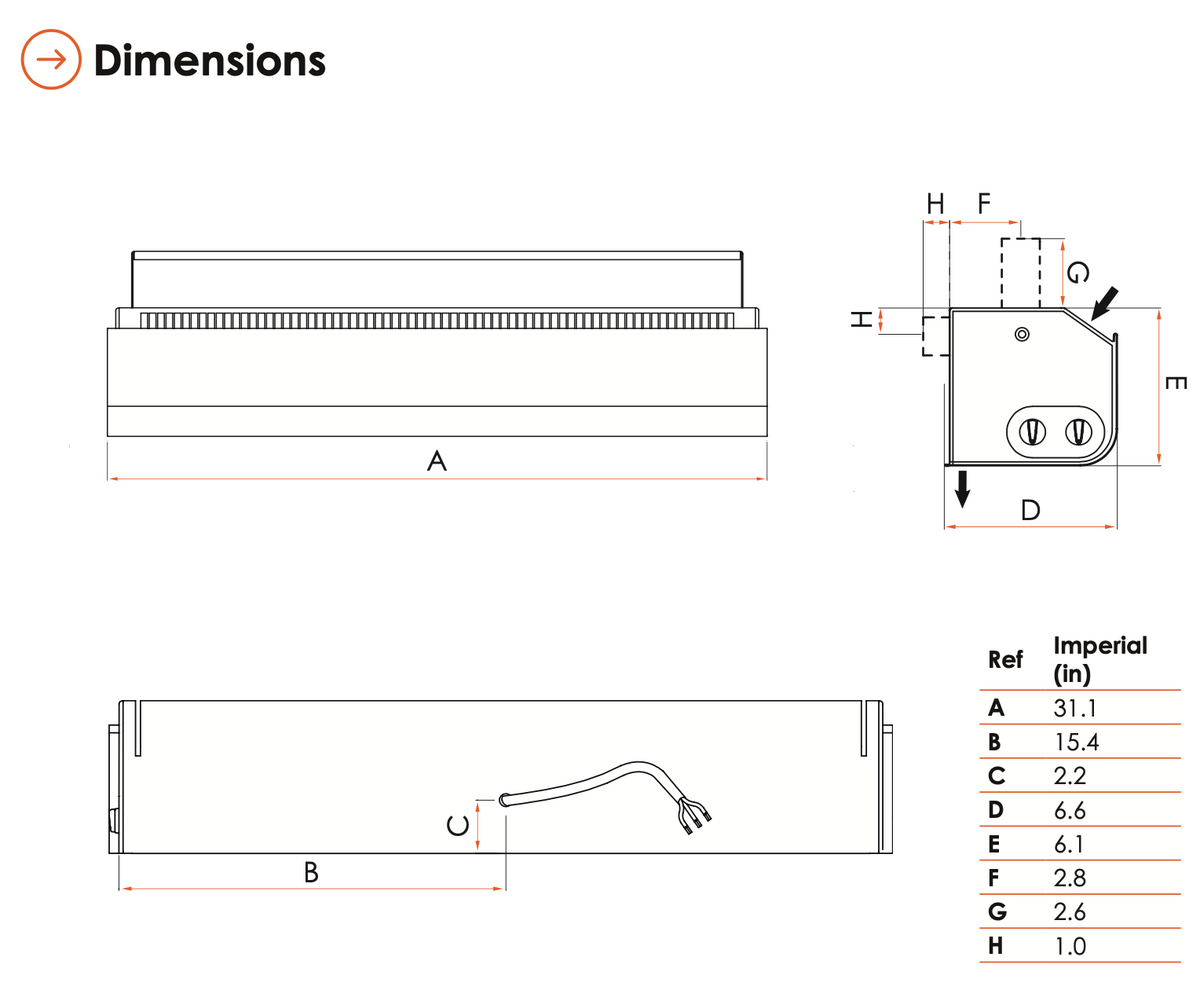 AC-ME32-20-WH - 32" Schwank Swift5 Air Curtain - 208V, Electric Drive-
